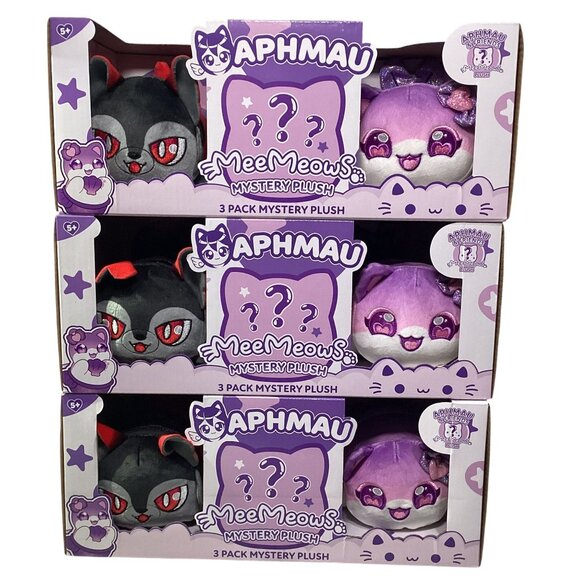 Aphmau | Toys | Aphmau Mee Meows 3 Pack Mystery Plush 3 Box Combo New ...